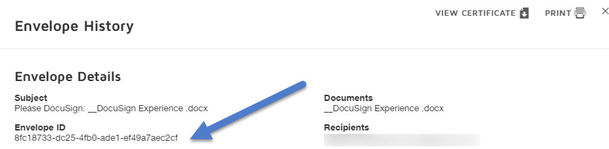 Where do I find my Envelope ID? | DocuSign Support Center