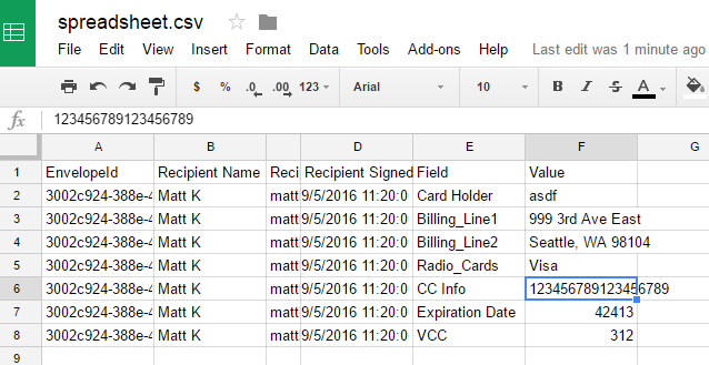 Why Are Form Data And Retrieve Csv Reports Replacing Numbers After The 15th Digit When Viewed In