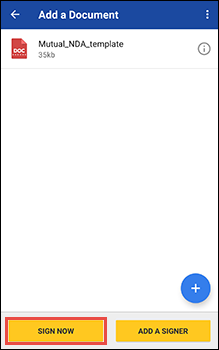 Sign and Return a Document with the DocuSign Mobile App for Android