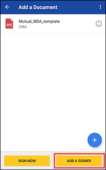 Send a Document Out for Signature with the DocuSign Mobile App for Android