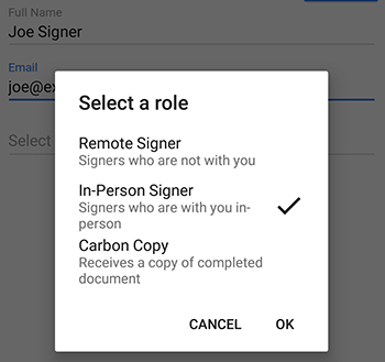 In-Person Signing with the DocuSign Mobile App for Android