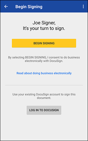 In-Person Signing with the DocuSign Mobile App for Android