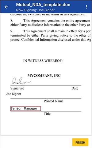 In-Person Signing with the DocuSign Mobile App for Android