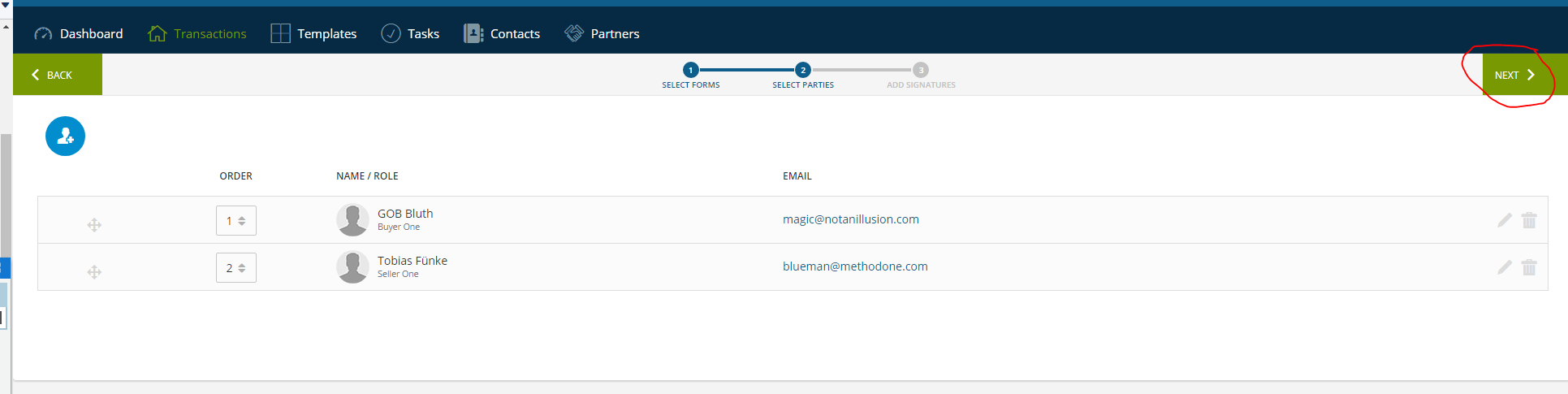 When sending an envelope from zipForm, how do I make sure the ...