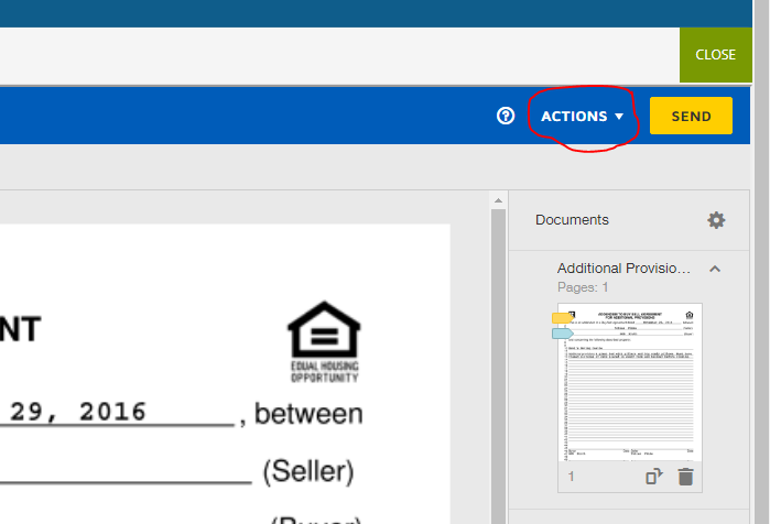 When sending an envelope from zipForm, how do I make sure the ...