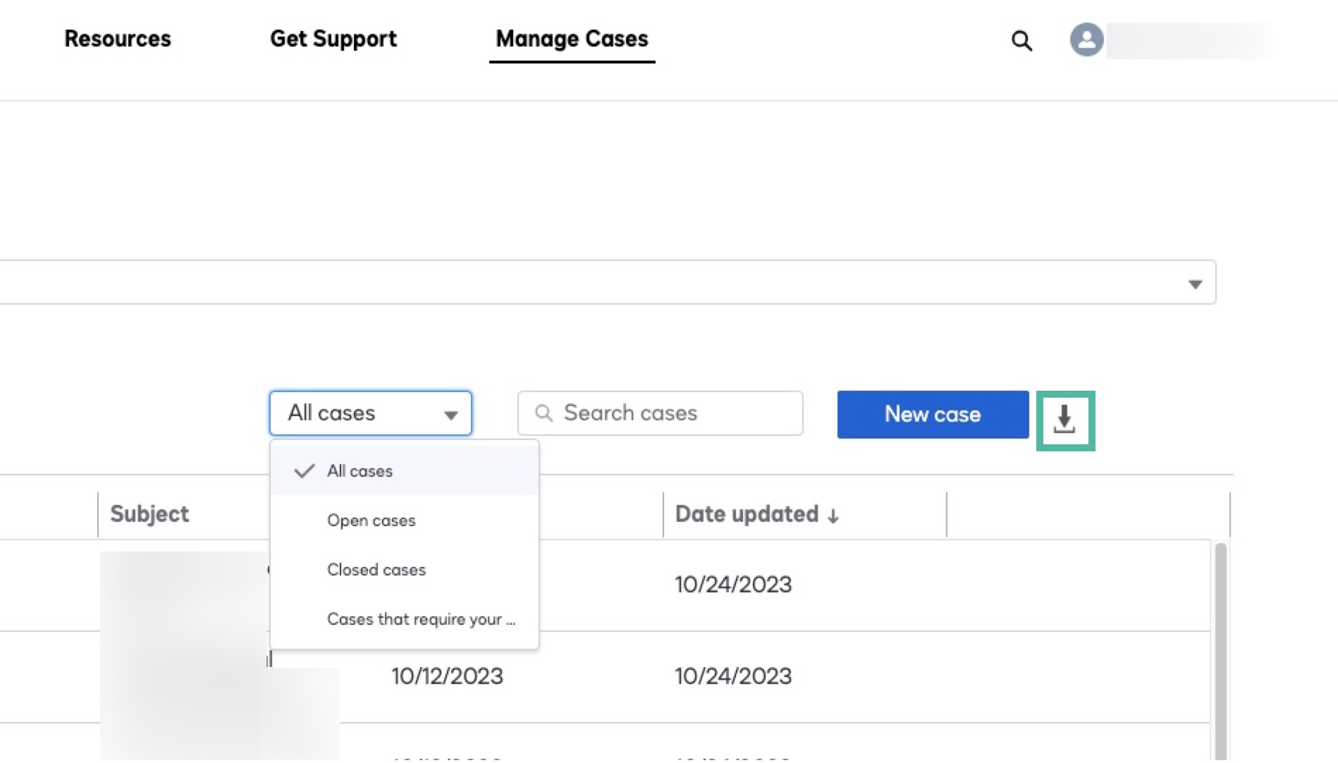 As an Admin, how can I view and manage all cases for my account?
