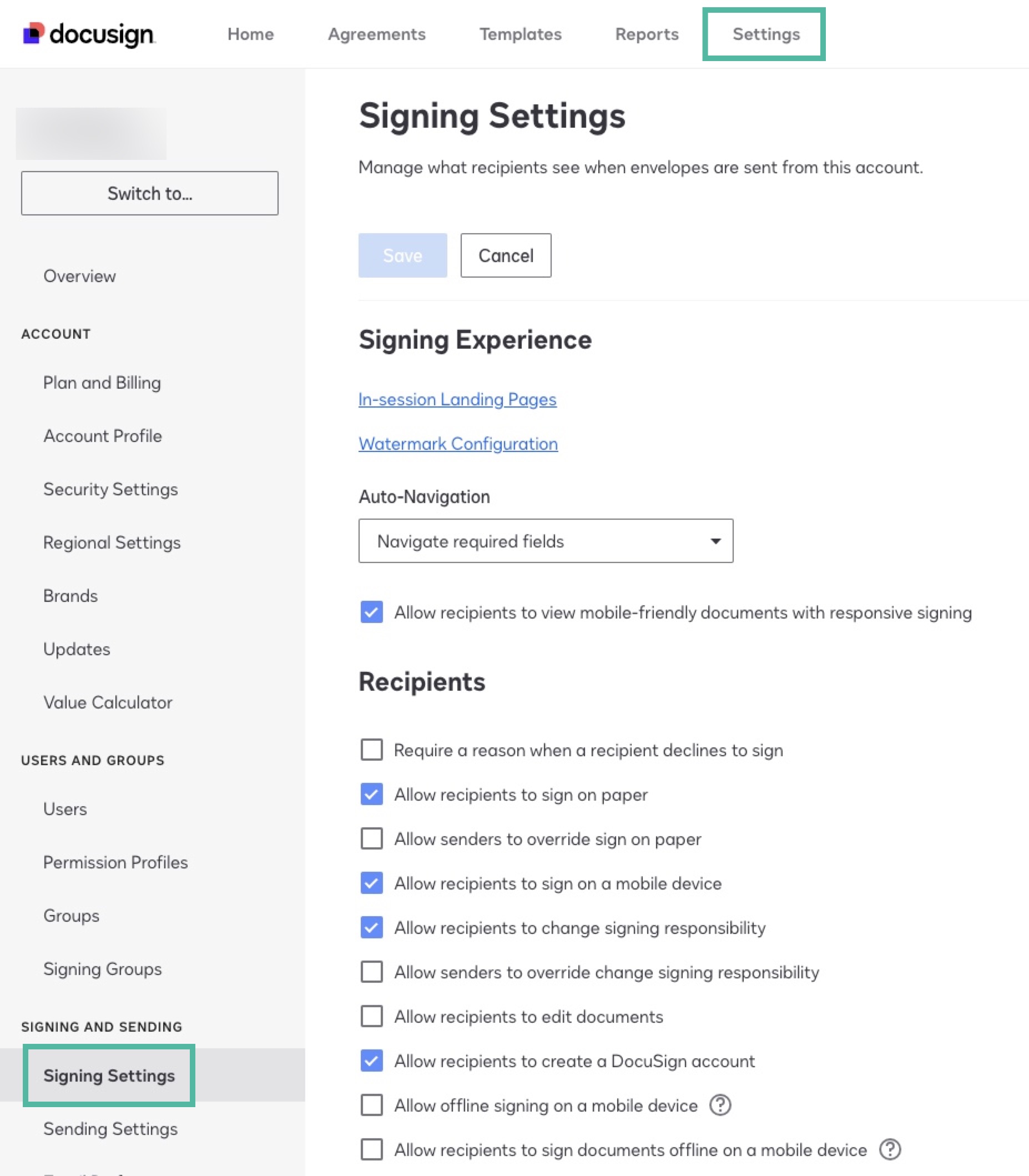 How do I auto-navigate an envelope?