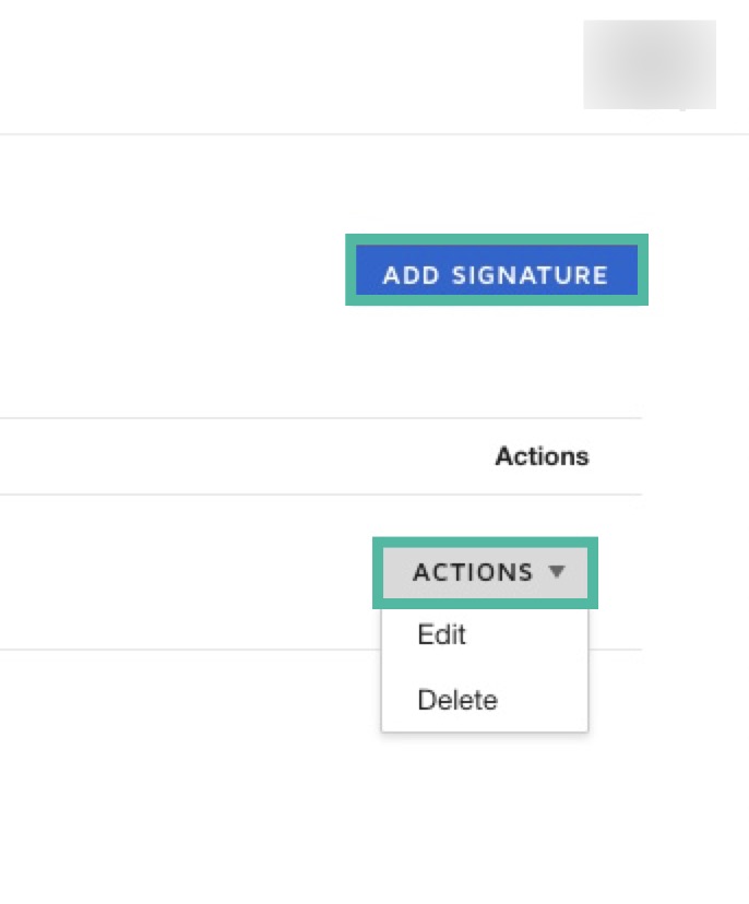 Change your signature or adopt a custom signature