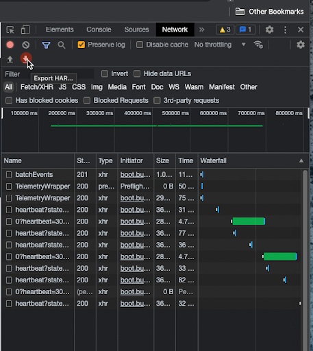 Capturing a HAR File in your Browser