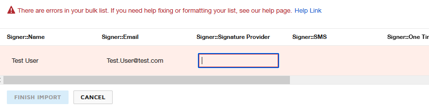 Why Is My Bulk Send Recipient List Showing An Error When Sending Or