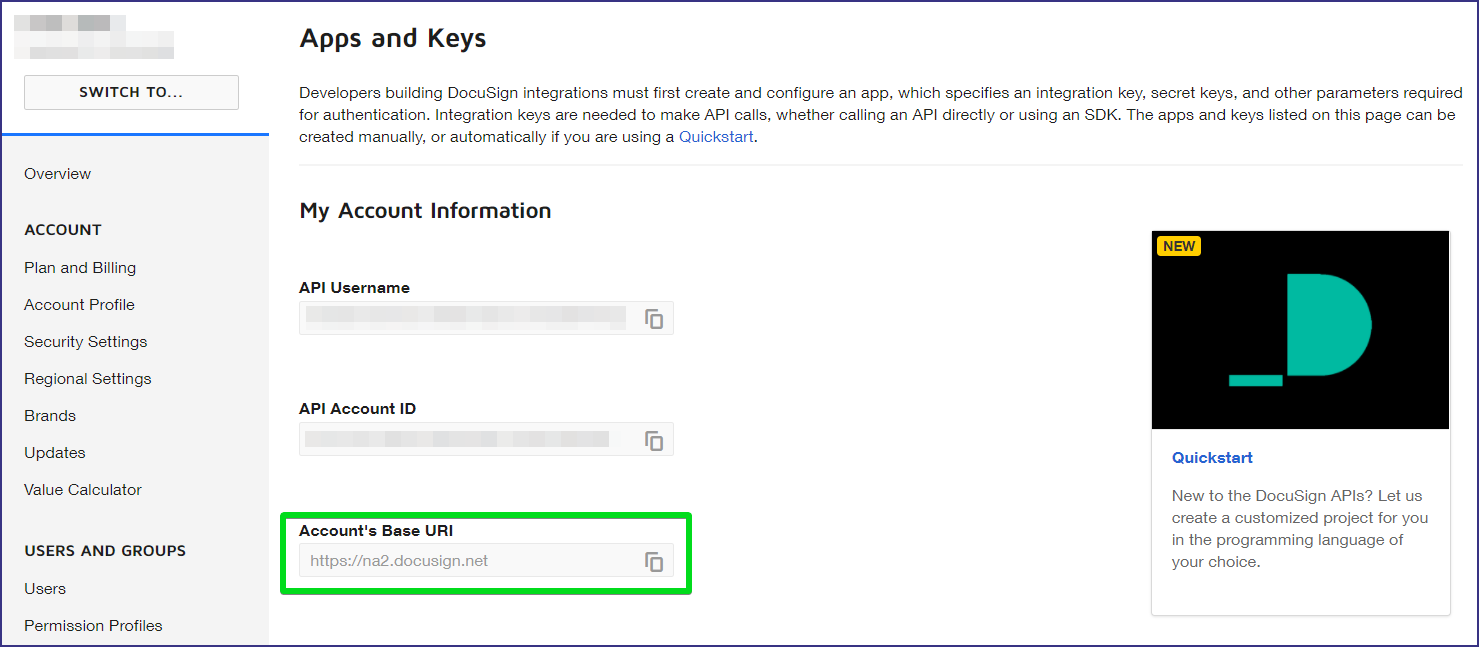 DocuSign Developer FAQ - General Administration and Authentication