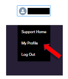 How do I update my name in the Support Center?