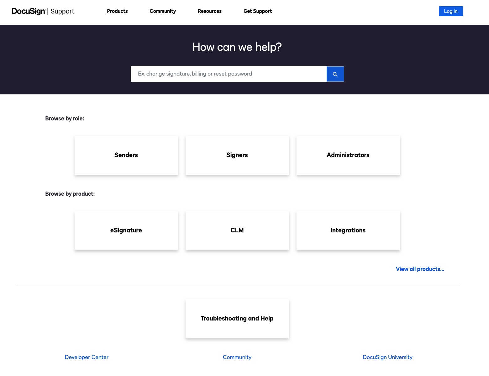 How to use the DocuSign Support Center