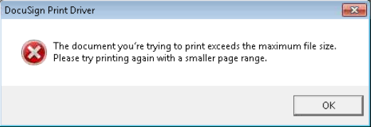 Docusign Document and Envelope File Size Limitations