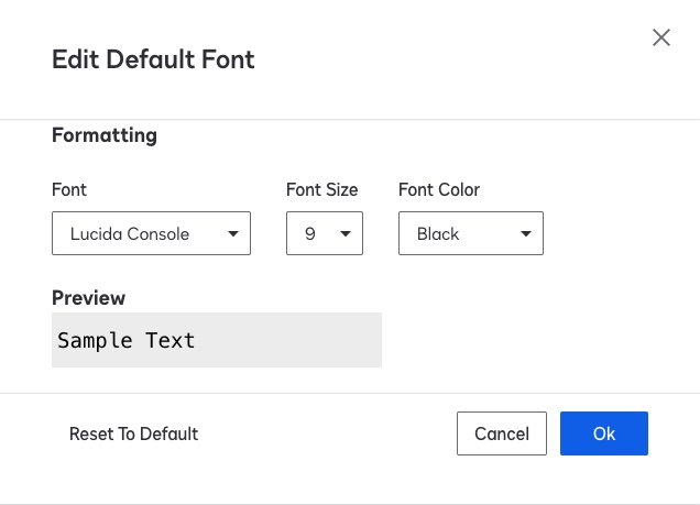 How to set a default/custom font