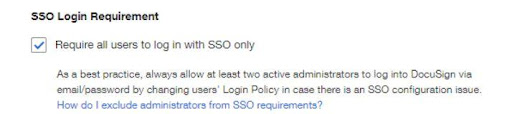 How do I make SSO login required?