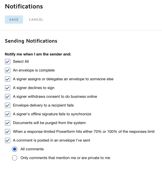 My Profile and My Preferences: eSignature