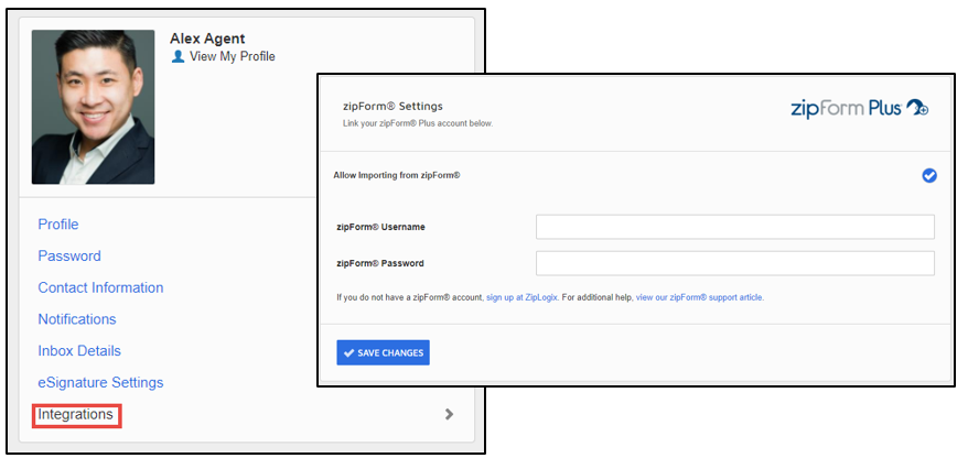 Rooms for Real Estate - Error: Linking your zipForm Account