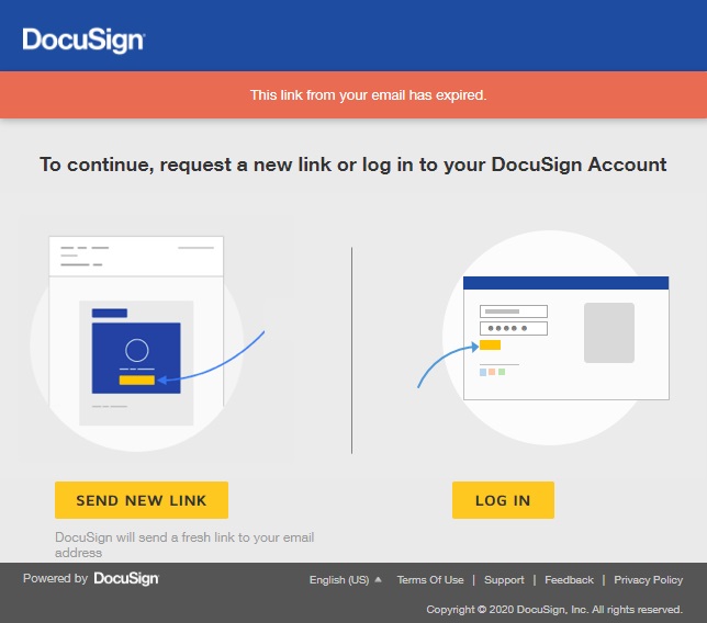 DocuSignからの通知メールの有効期限について