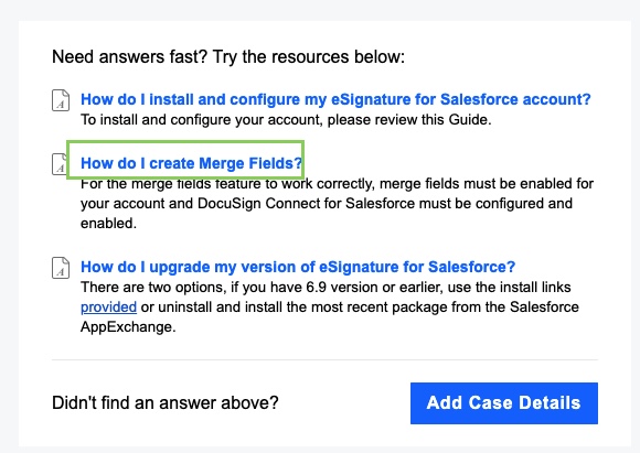 How do I open a case in the DocuSign Support Center?