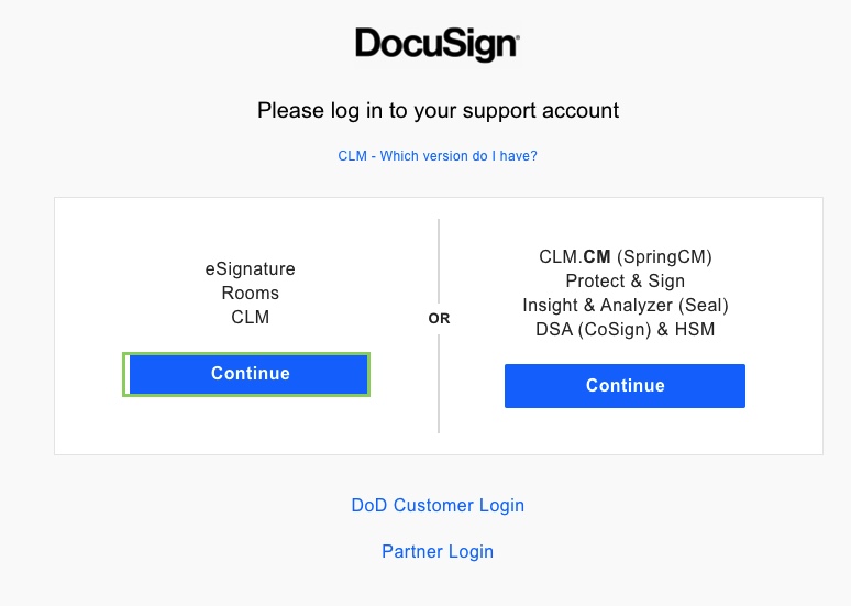 How do I open a case in the DocuSign Support Center?