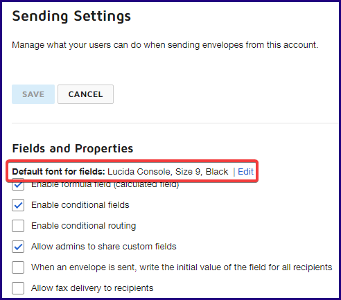How to set default font