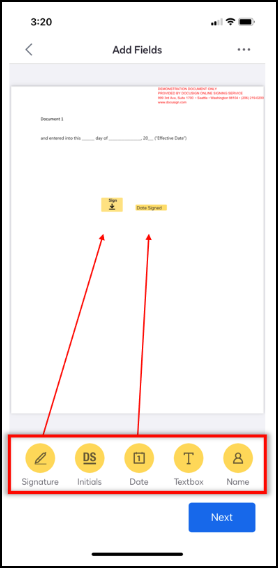 Tag a Document with the Docusign Mobile App for iOS (iPad, iPhone, iPod ...