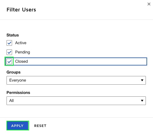 How do I Reopen a Closed Docusign User?