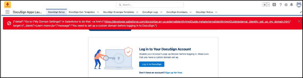 Error You Need To Set Up A Custom Domain Before Logging In To