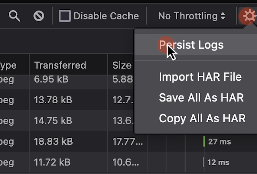 Capturing a HAR File in your Browser