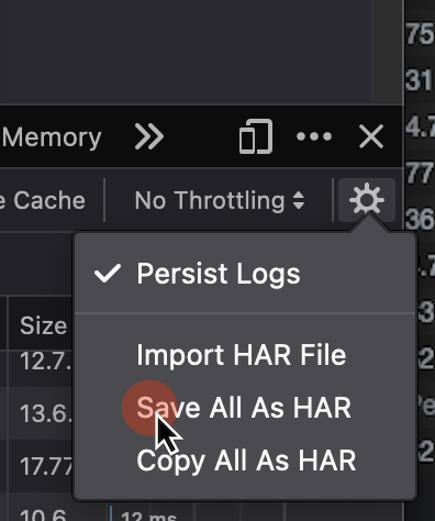 Capturing a HAR File in your Browser