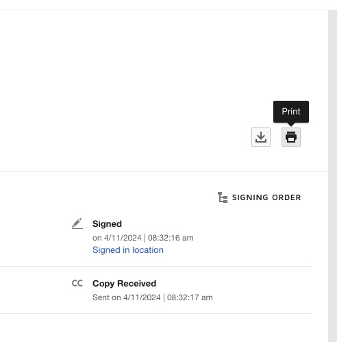 Download and print a document that you received | eSignature