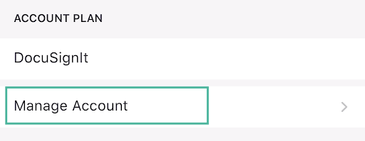 Manage or cancel your Docusign plan (iPad, iPhone)