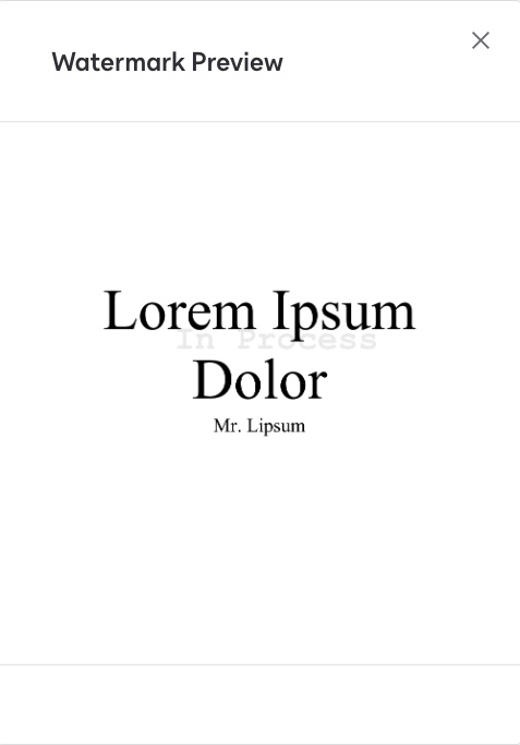 Add a watermark to in-process envelopes sent from my Docusign account