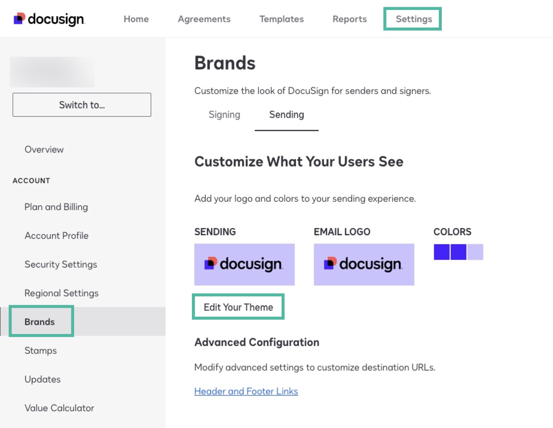 eSignature: Customize account activation emails with branding