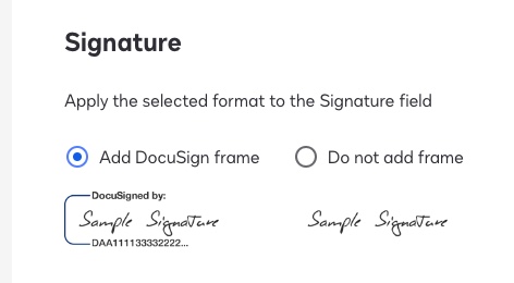 Why are signatures showing with no frame?