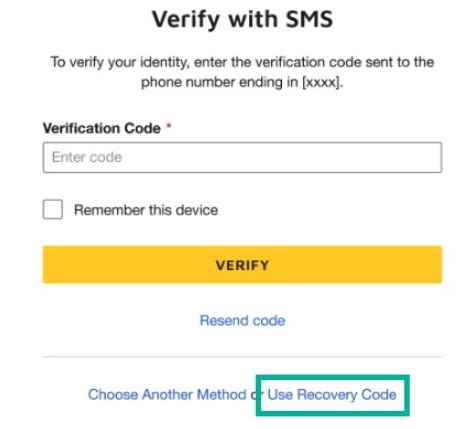 Use a Docusign account recovery code