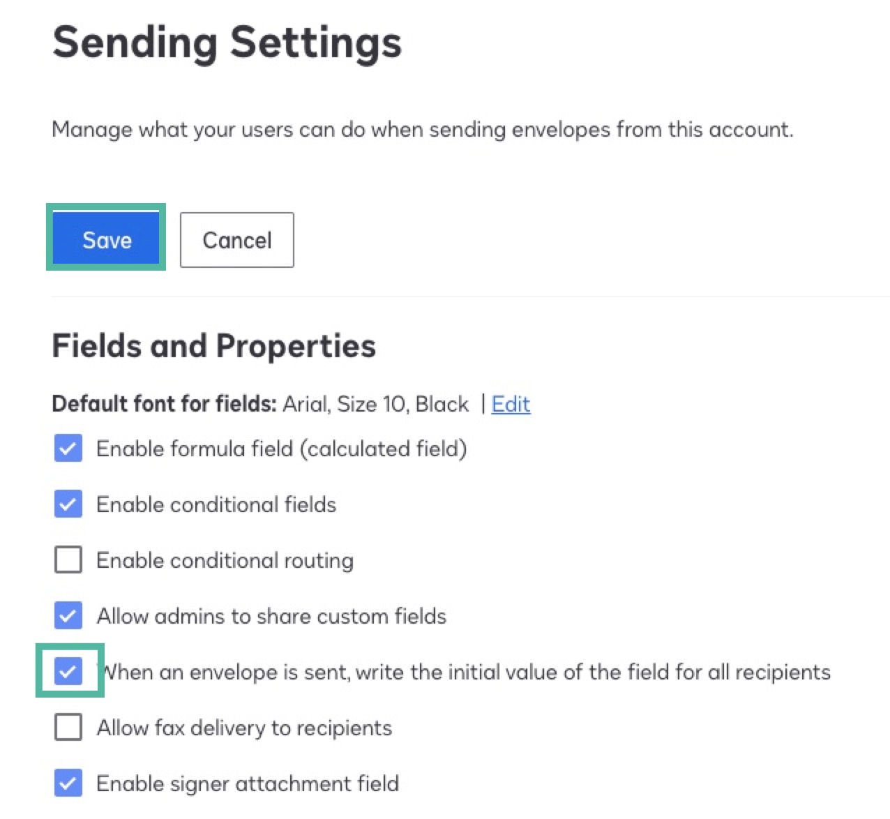 How do I share the information in all fields with all recipients when ...