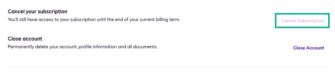 Cancel your subscription or close your Docusign account