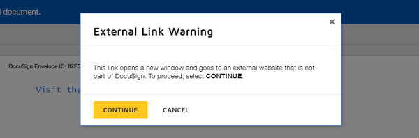 How do I create a hyperlink in a Docusign document?