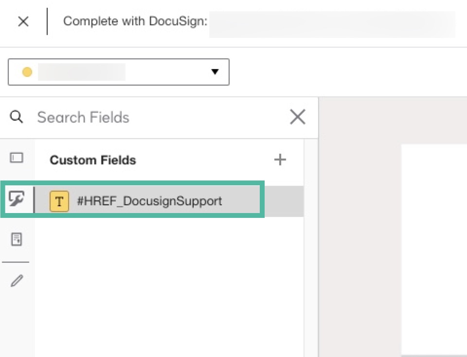 How do I create a hyperlink in a Docusign document?
