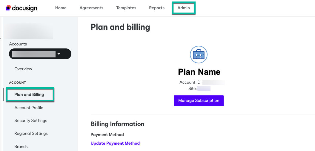 Update your payment information