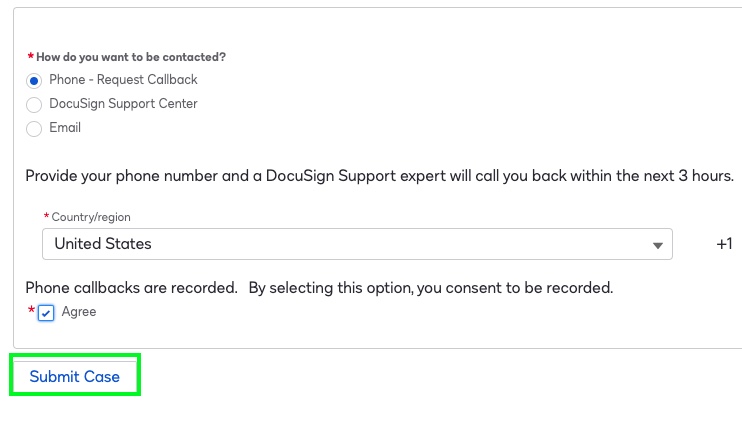 How do I open a case in the DocuSign Support Center?