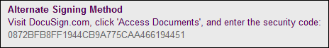 I need an access code to sign an envelope. Where do I find it?