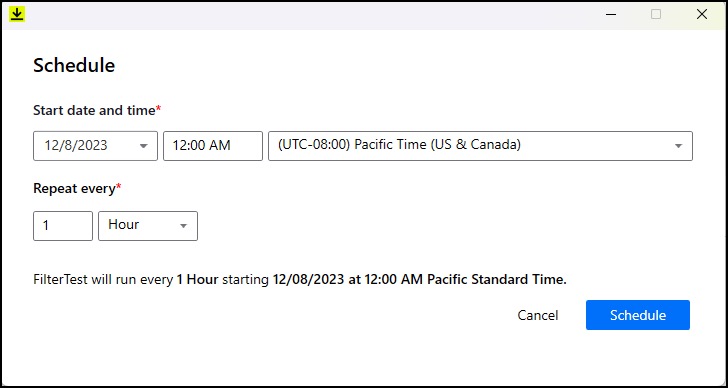 Retrieve: Schedule a Task using the Windows Task Scheduler