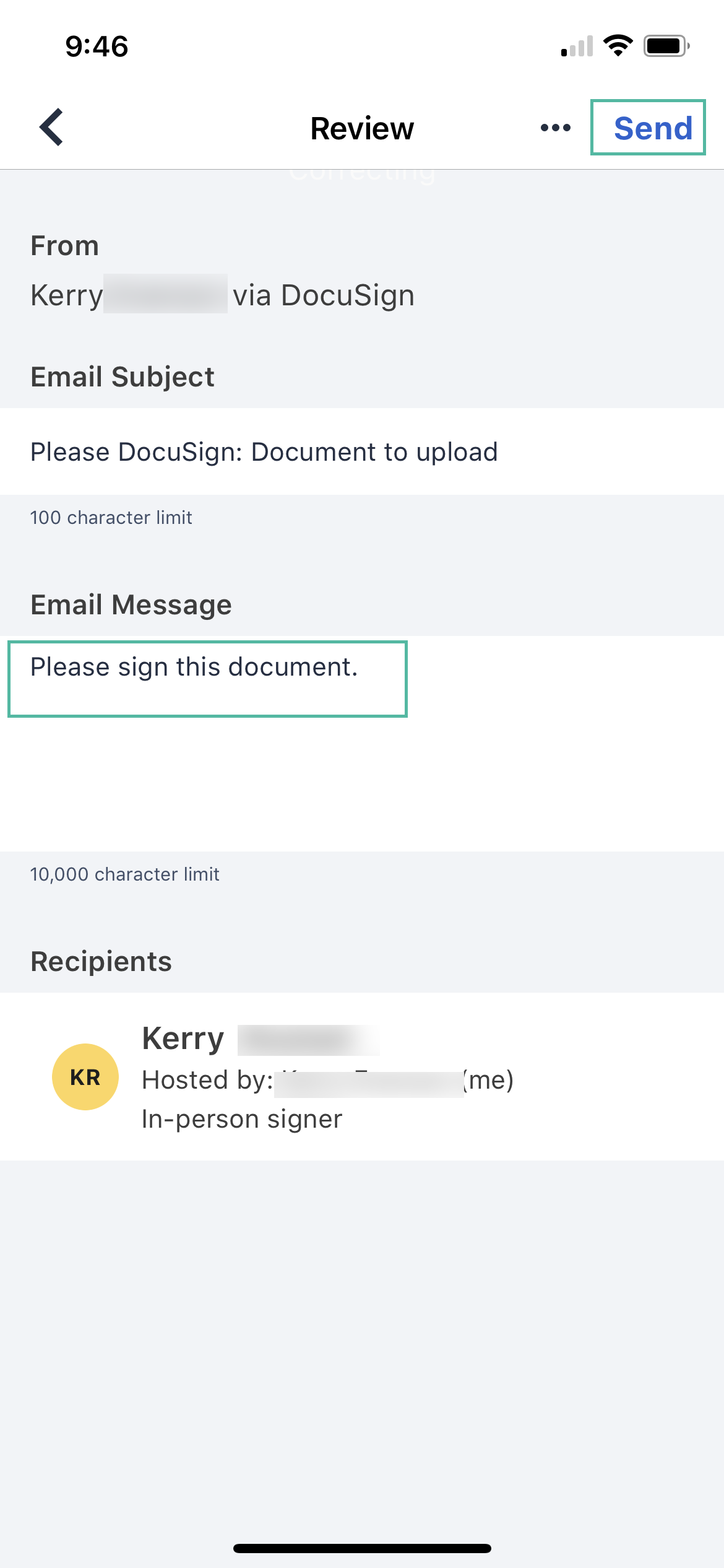 In-Person Signing with the DocuSign Mobile App for iOS (iPad, iPhone, iPod Touch)