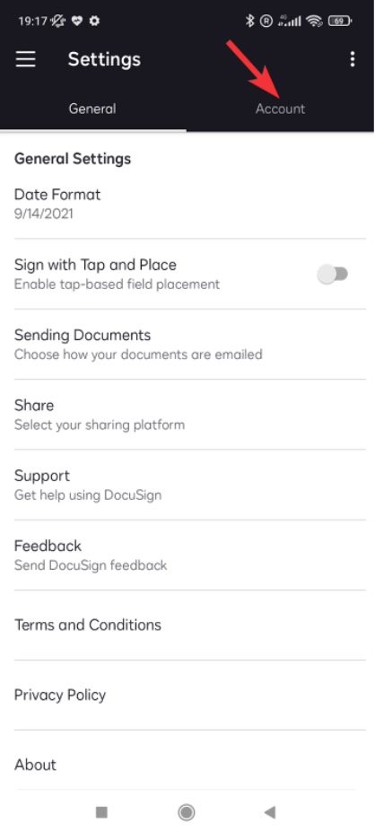 Manage or close your DocuSign subscription (Android)