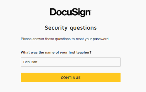 How do I reset my DocuSIgn password?