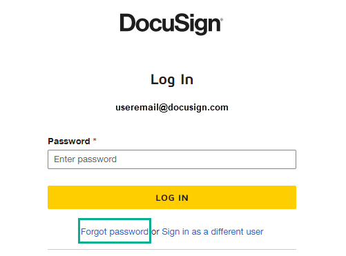 How do I reset my DocuSIgn password?