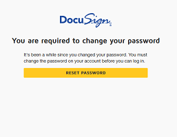 What happens when my DocuSign account password expires?